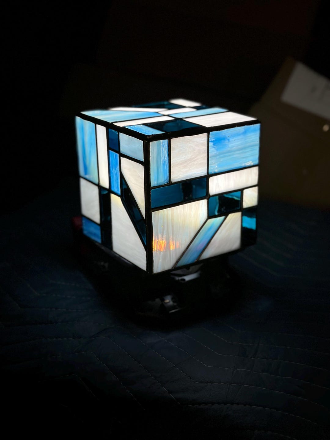 Handmade Stained Glass Table Lamp, Modern Home Decor, Home Gift, Unique ...