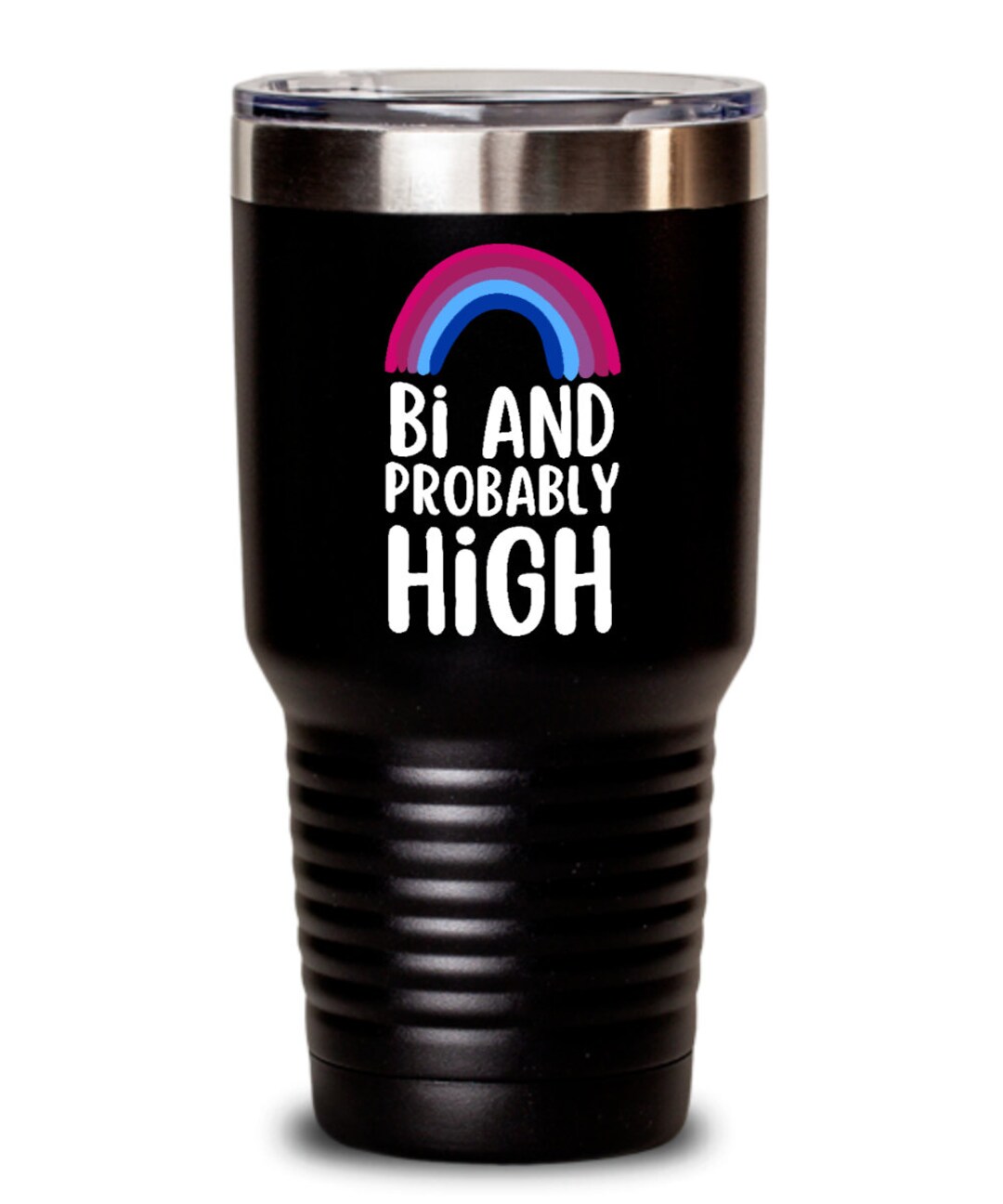 Bi and Probably High Mug, Bi and Probably High, Bisexual Pride Merch ...