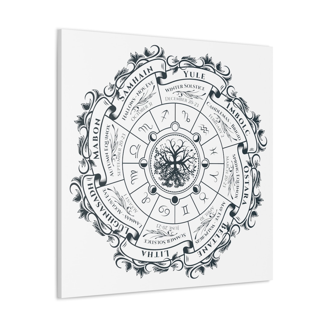 Pagan Wheel of the Year Wall Hanging, Pagan Wheel of the Year Big ...