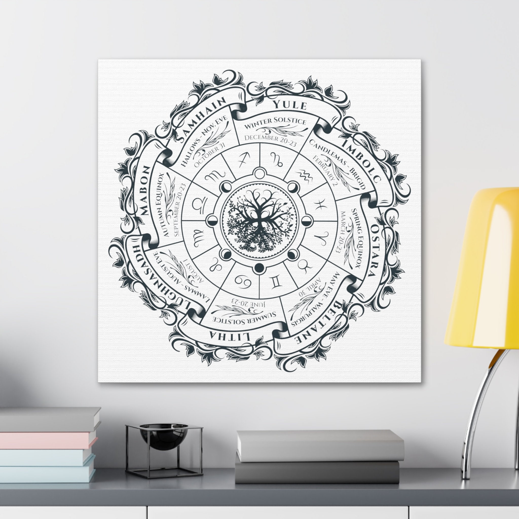 Pagan Wheel of the Year Wall Hanging, Pagan Wheel of the Year Big ...