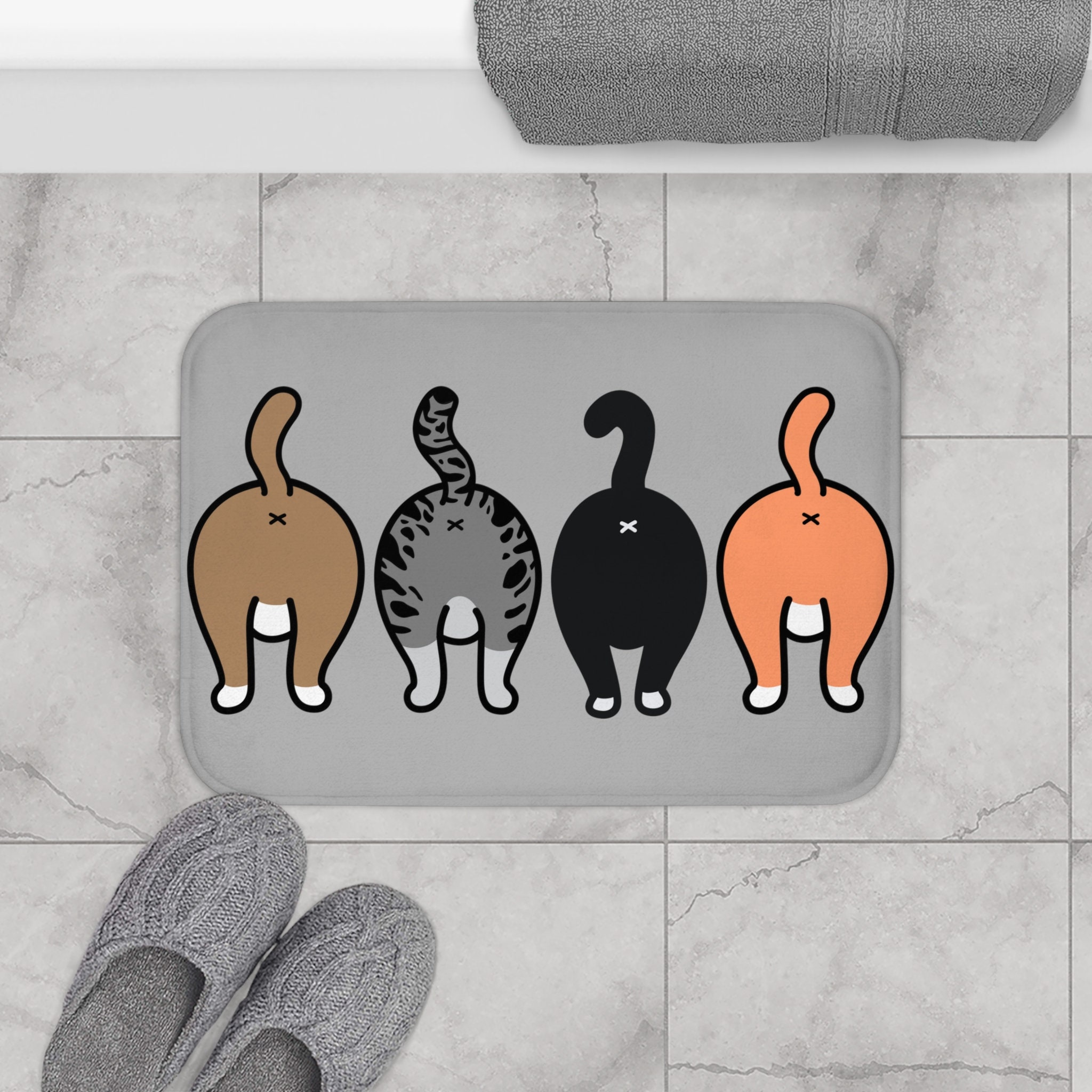 Cat Butt Bath Mat, Cat Butt Bathmat, Cat Bath Mat, Funny Bath Mat, Cat ...