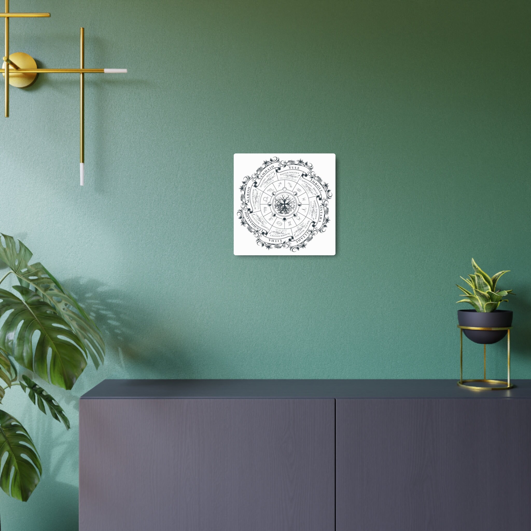Pagan Wheel of the Year Wall Hanging Metal, Pagan Wheel of the Year ...