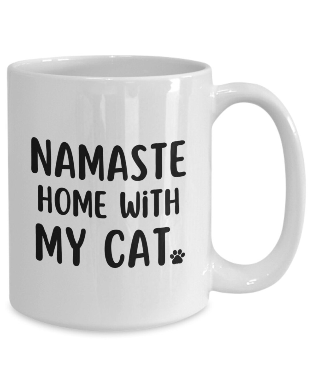 Namaste Home With My Cat Mug, Namaste Home With My Cat Coffee Mug ...
