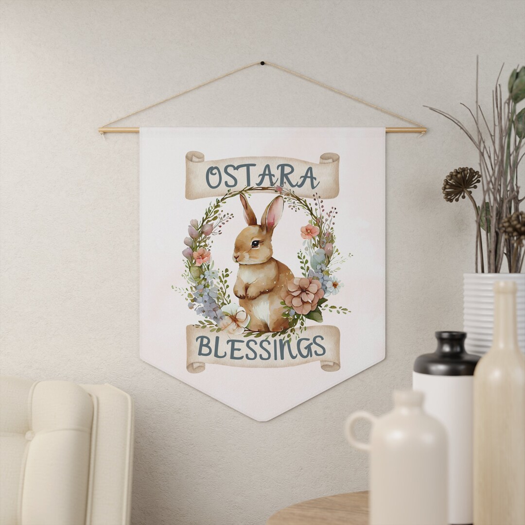 Ostara Blessings Flag, Ostara Decor, Ostara Decorations, Imbolic Decor ...