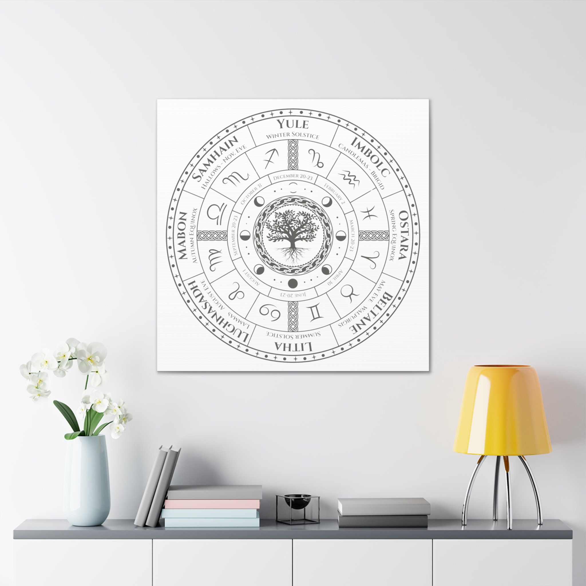Pagan Wheel of the Year Wall Hanging, Pagan Wheel of the Year Big ...