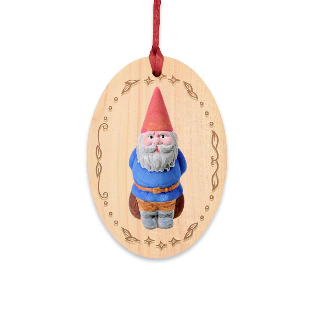 Gnome Christmas Ornaments, Wood Gnome Ornaments, Gift for Gnome Lover ...