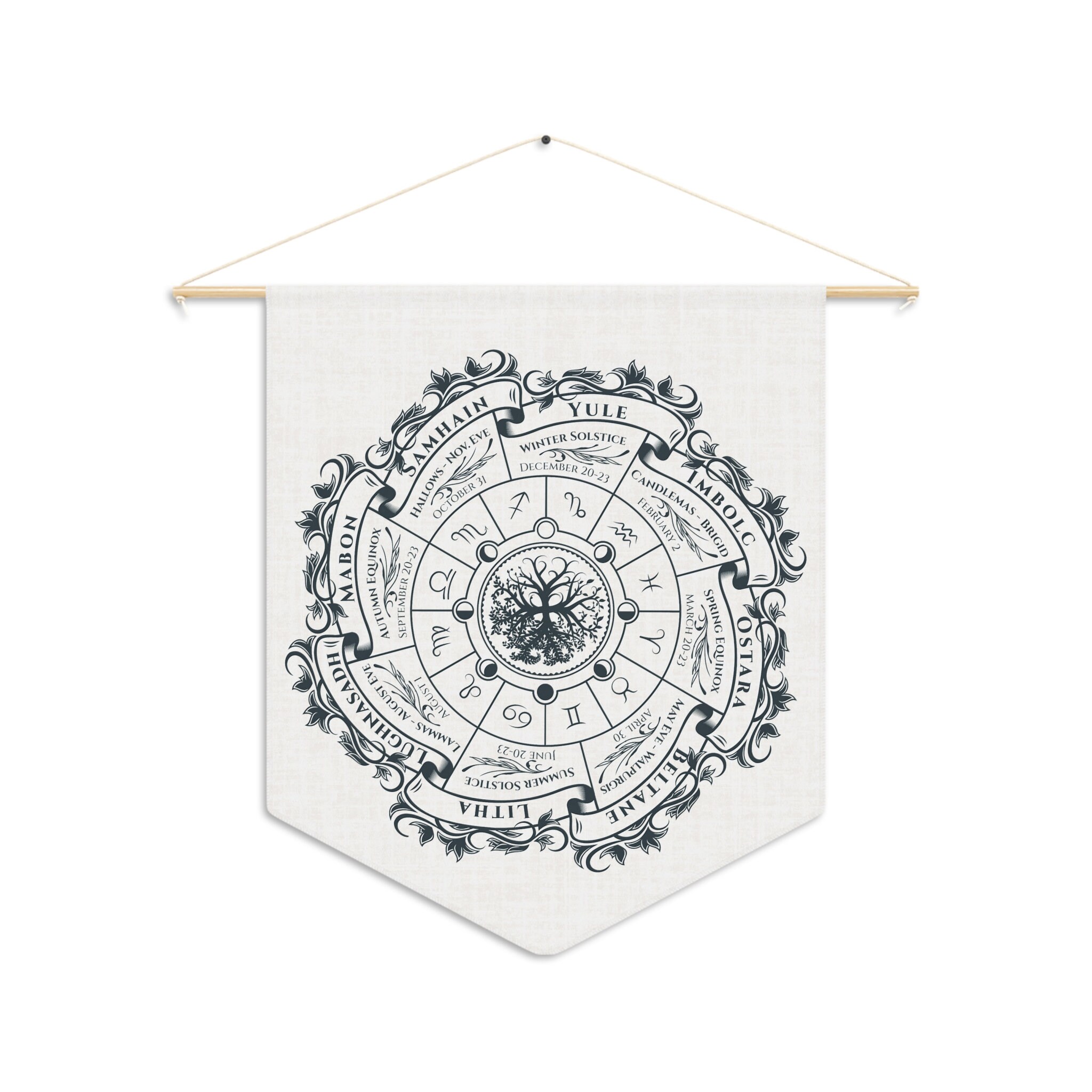 Pagan Wheel of the Year Wall Hanging, Pagan Wheel of the Year, Pagan ...