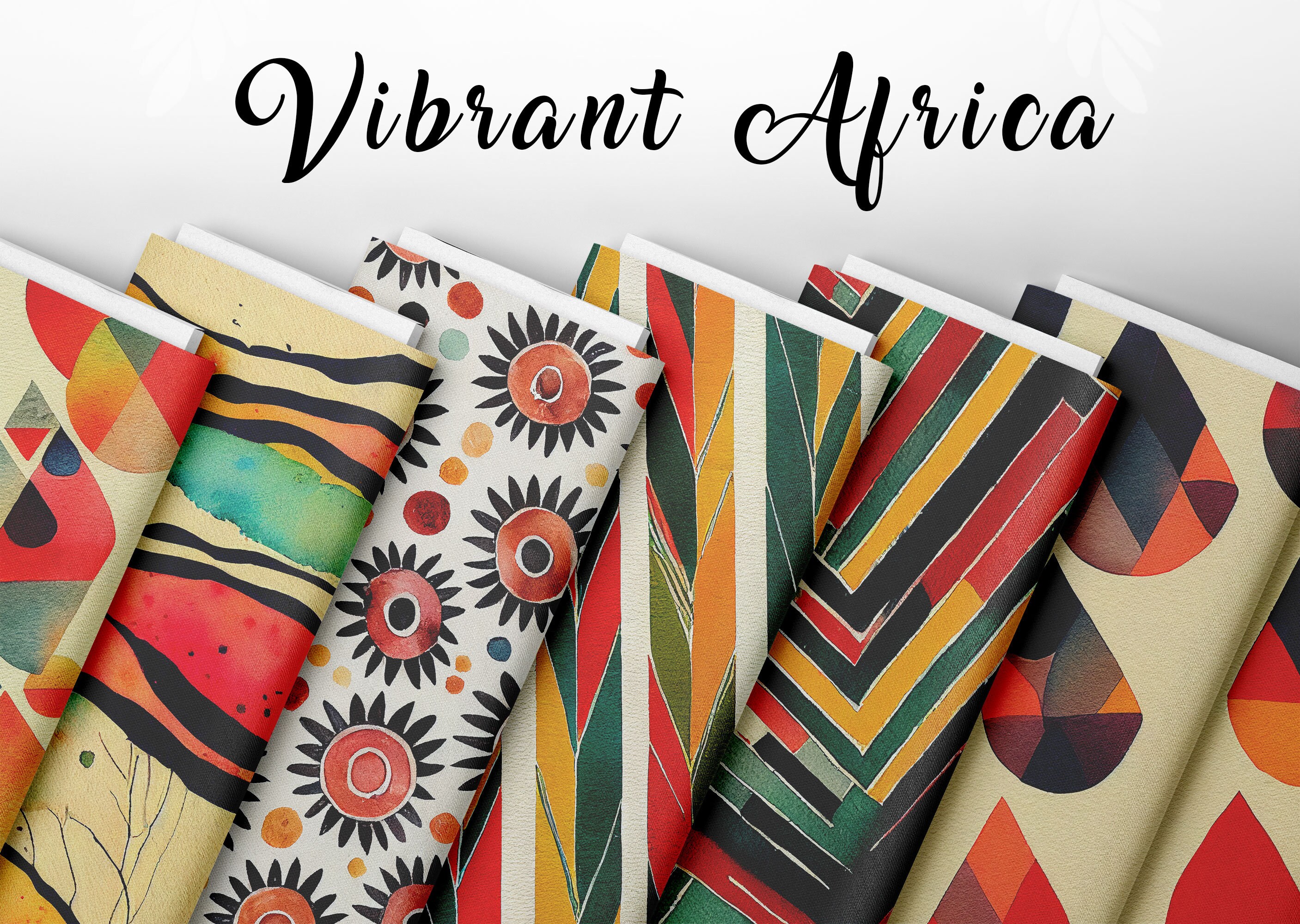 Vibrant Africa Digital Paper / Watercolour African Digital Paper ...