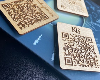 Wood Qr Code Magnet - Etsy