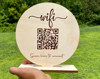 Scan Here for Wifi Sign - Etsy
