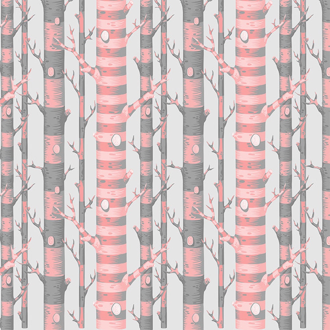 Tula Pink Rare HTF OOP FQ Bumble Forest Stripe in Sorbet Brushed Cotton ...