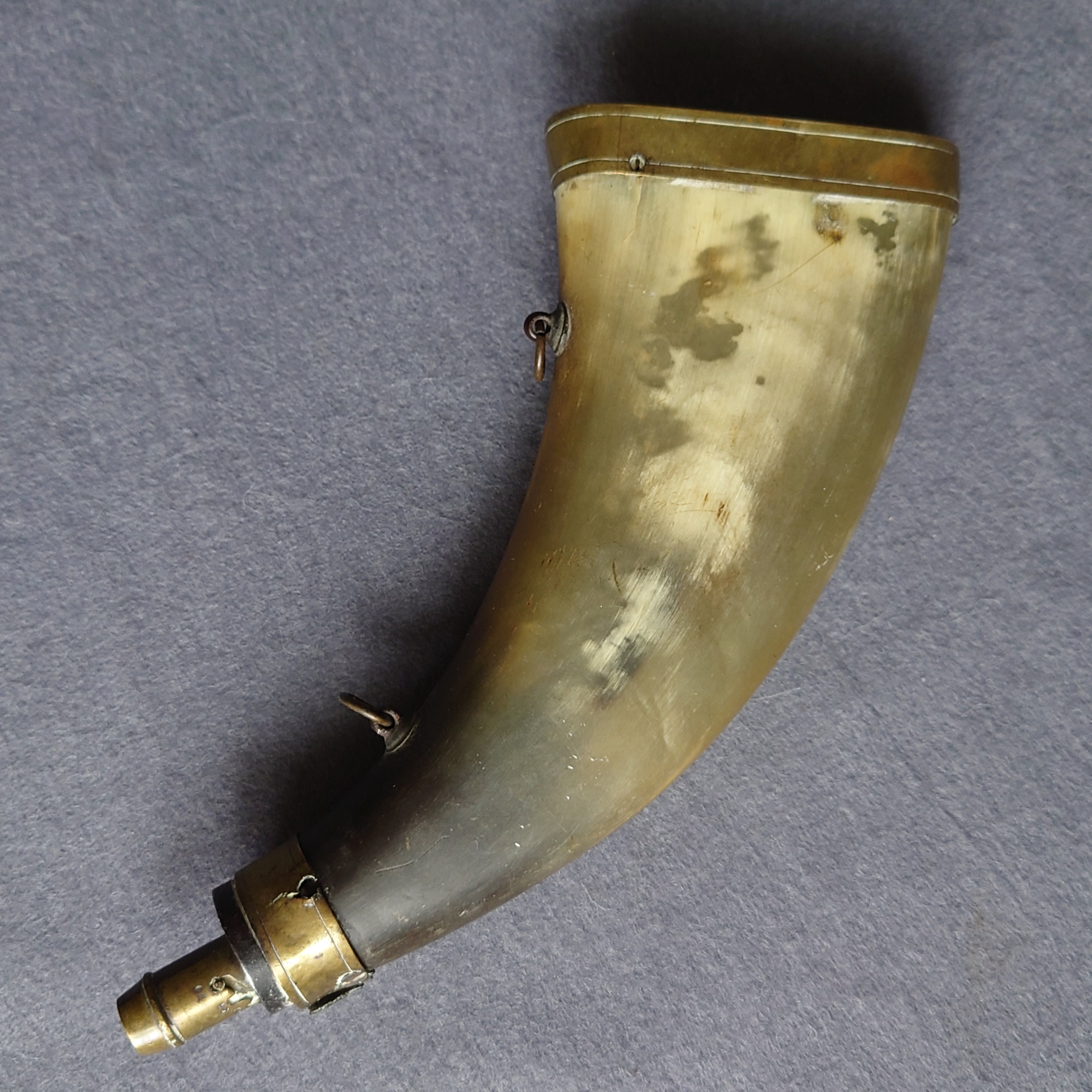 Antique Swedish Powder Horn Cow Horn Brass Fittings and Valve - Etsy