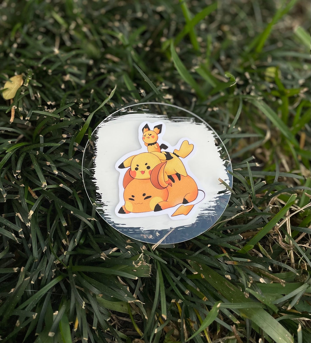 Chu Tower Sticker Raichu, Pikachu, Pichu, Pokemon, Animated Characters ...