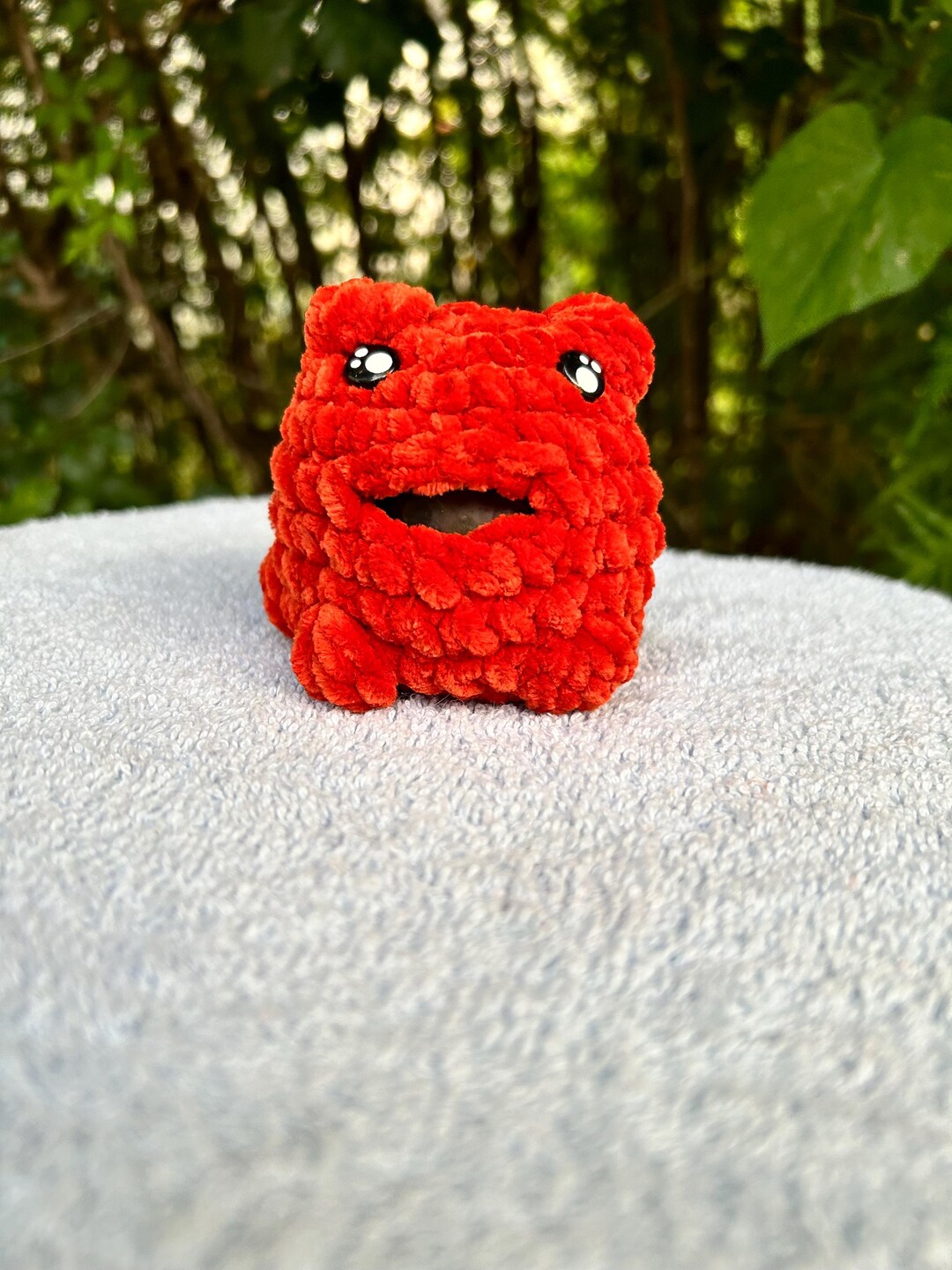 Stress Ball Frogs | Crochet, Handmade, Soft + Fuzzy, Velvet - Etsy