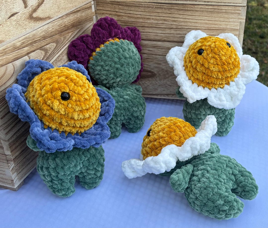 Crochet Flower Baby Plushie | Flower Friend, Amigurumi, Cute, Soft ...