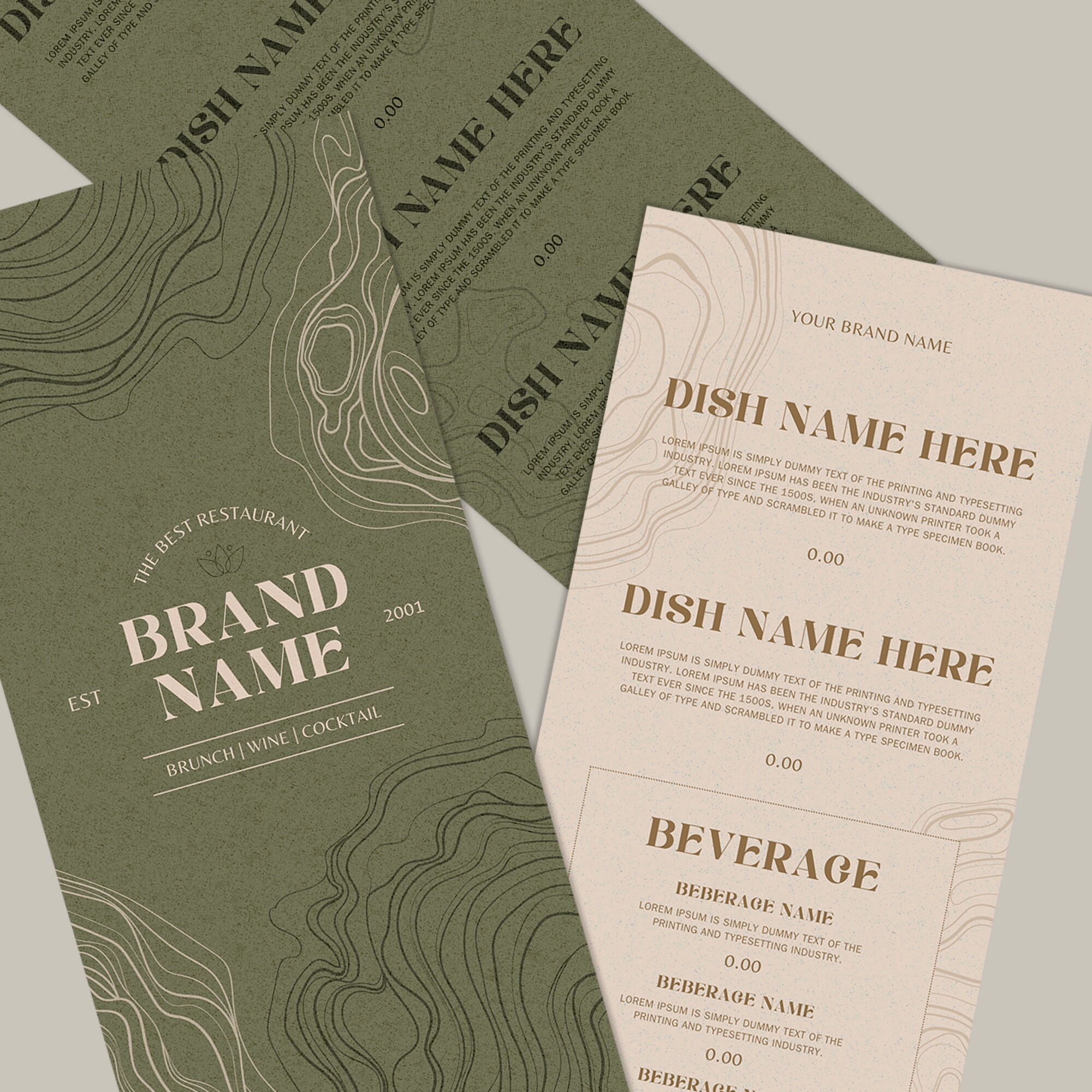 EDITABLE Menu Templaterestaurant Menu Templatemodern Menu - Etsy