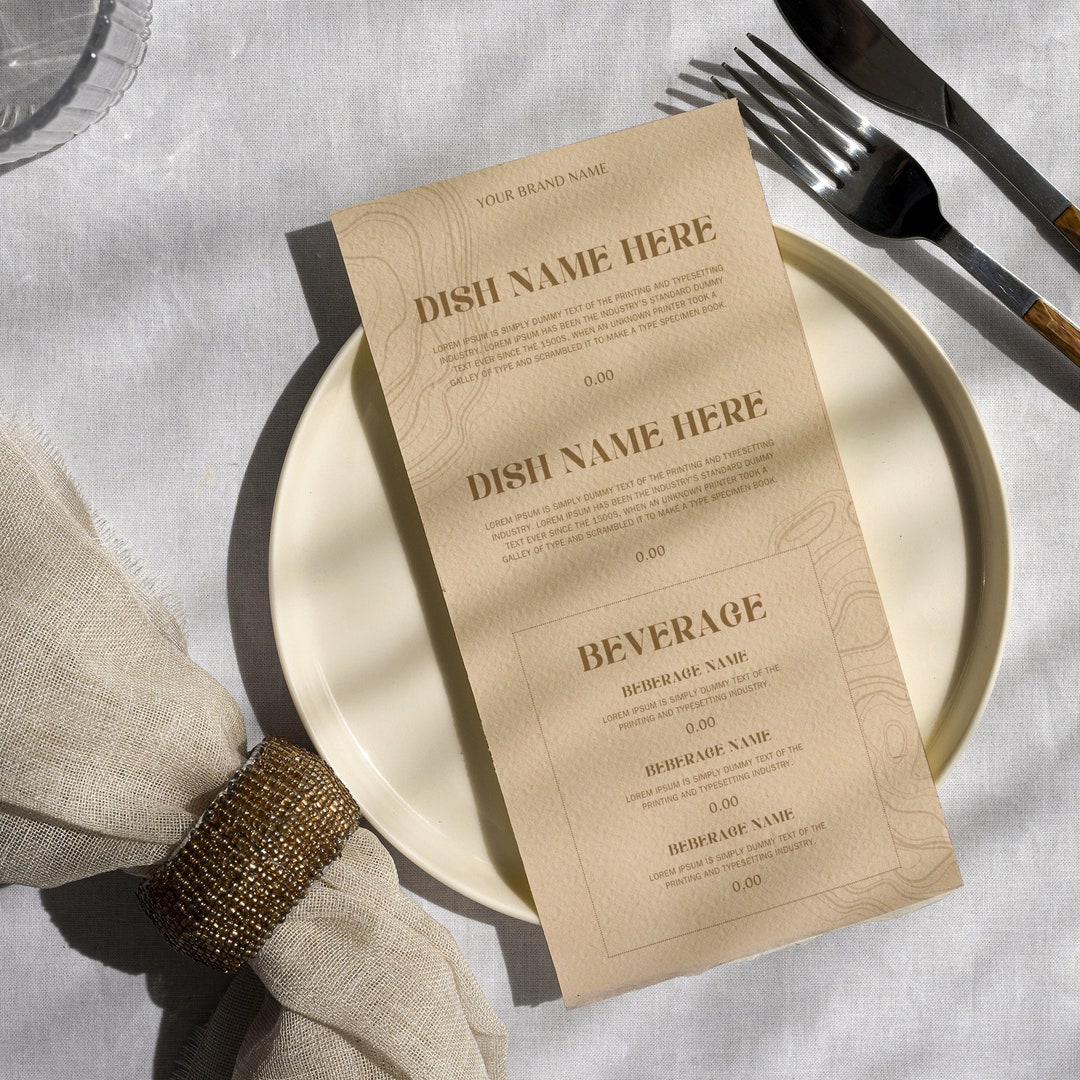 EDITABLE Menu Templaterestaurant Menu Templatemodern Menu - Etsy