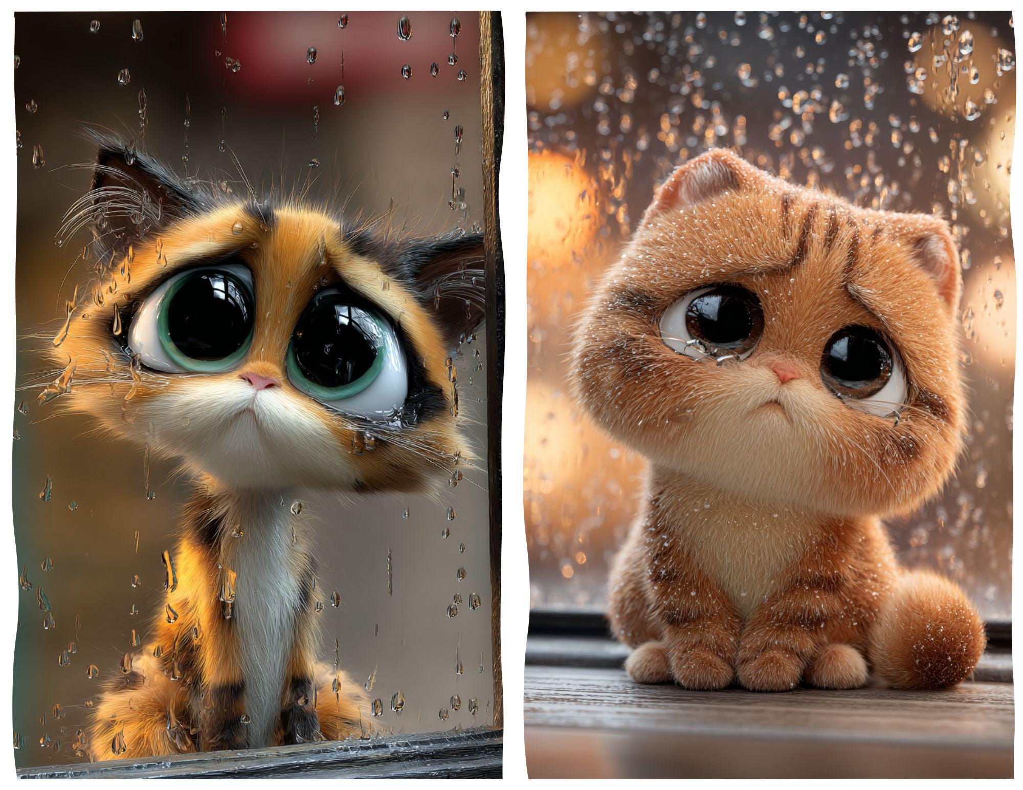 Sad Animal Clipart: Crying Cats, Kittens, Puppies (printable PDF & Pngs ...