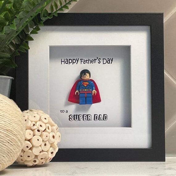 Super Dad Superman Mini Figure Superhero Frame | Etsy