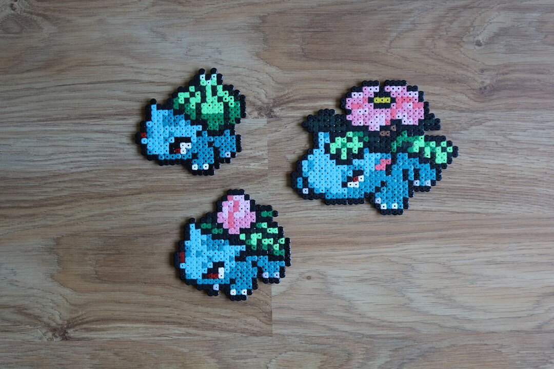 Pokémon Bulbasaur, Ivysaur and Venusaur Perler Beads Hama Beads ...