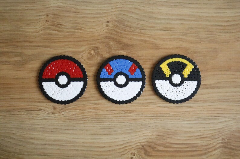 Pokeballs Perler Beads Hama Beads - Etsy