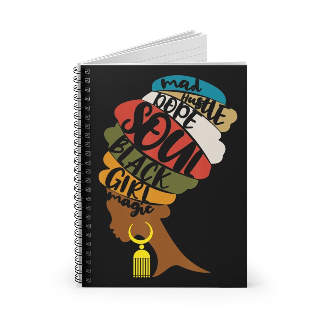 Black Girl Notebook, Notebook, Soft Cover Journal, Bible Journaling ...