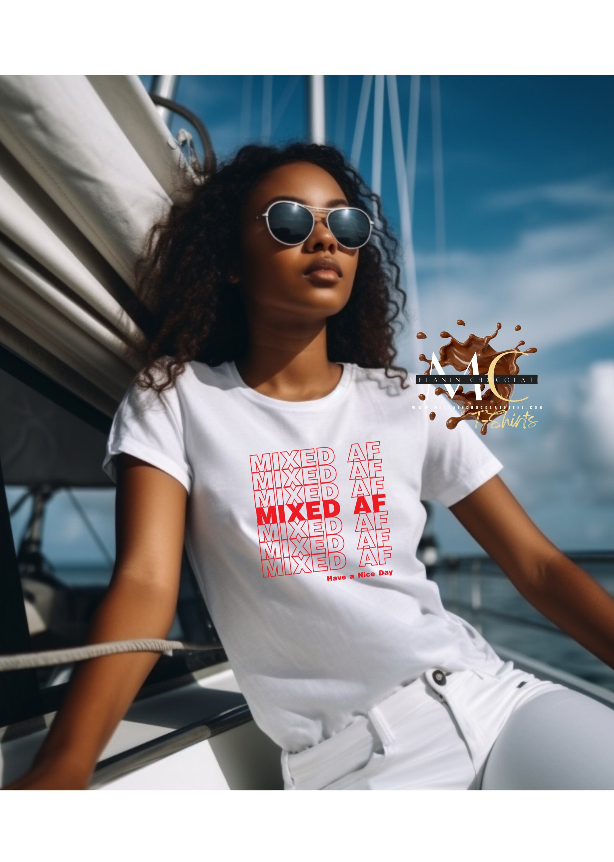 Mixed AF Shirt | Mixed Girl AF T-shirt | Have a Nice Day | Mixed Chic ...