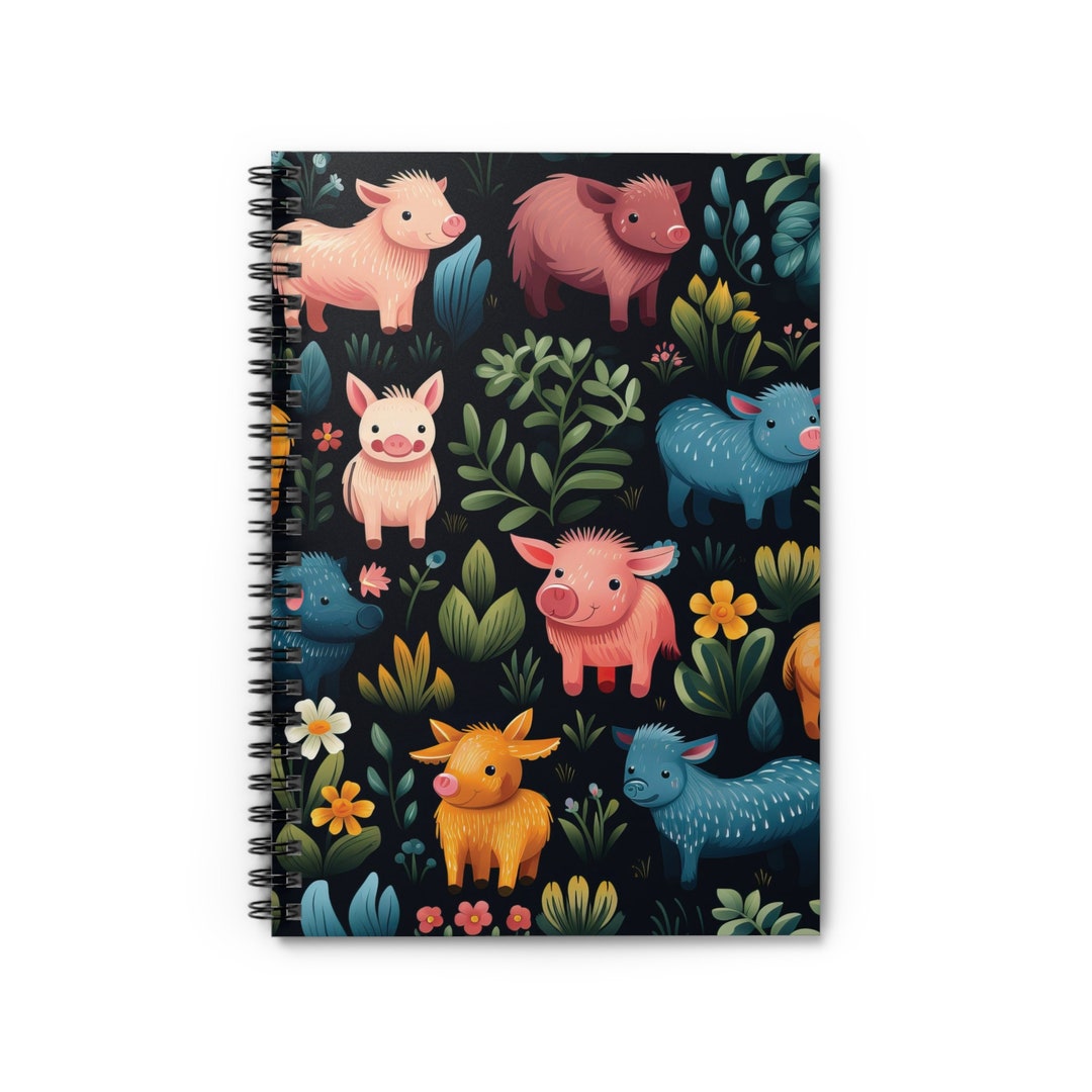 Pig Notebook, Gift for Pig Mom, Pig Lover Journal, Pig Gift, Pig Lover ...