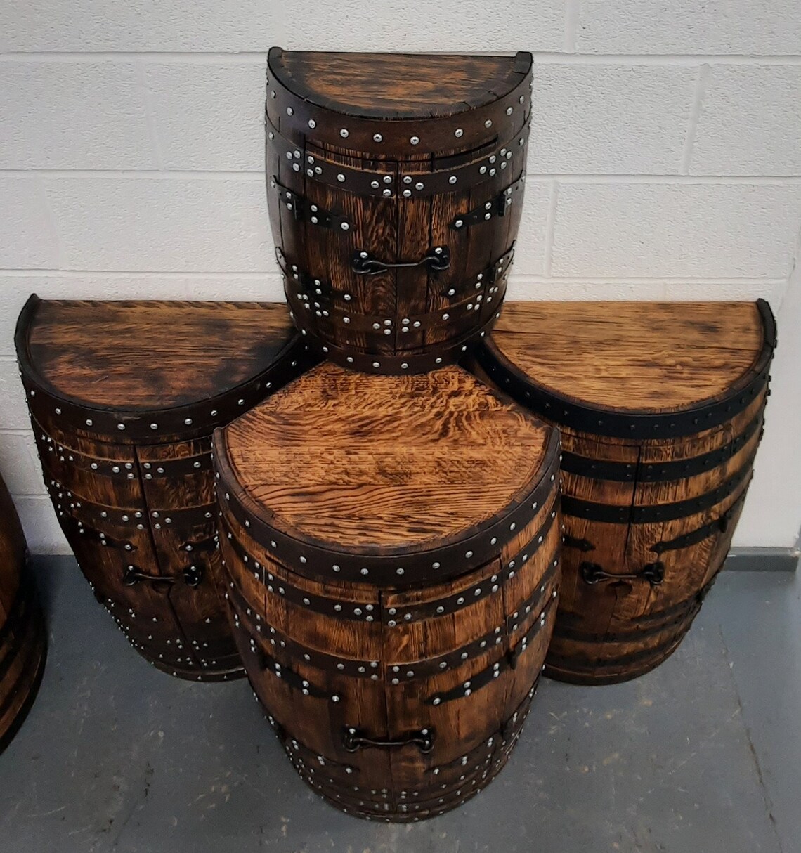 CORNER Barrel Bar_solid Oak Whisky Drinks Cabinet_handcrafted - Etsy