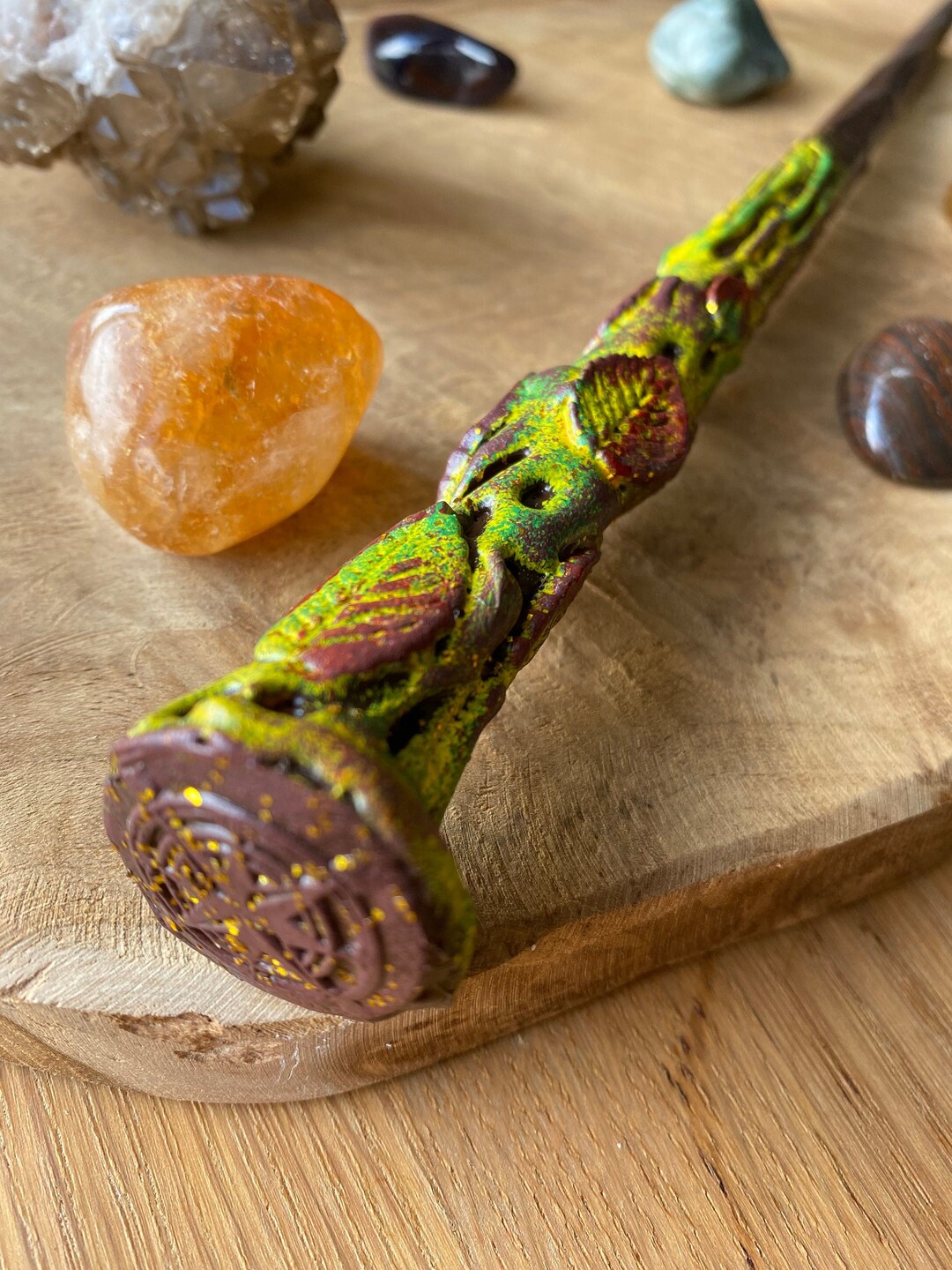 Fall Fallen Leaves (2) Magic Wand Wand 35cm Wizard Witch Unique ...