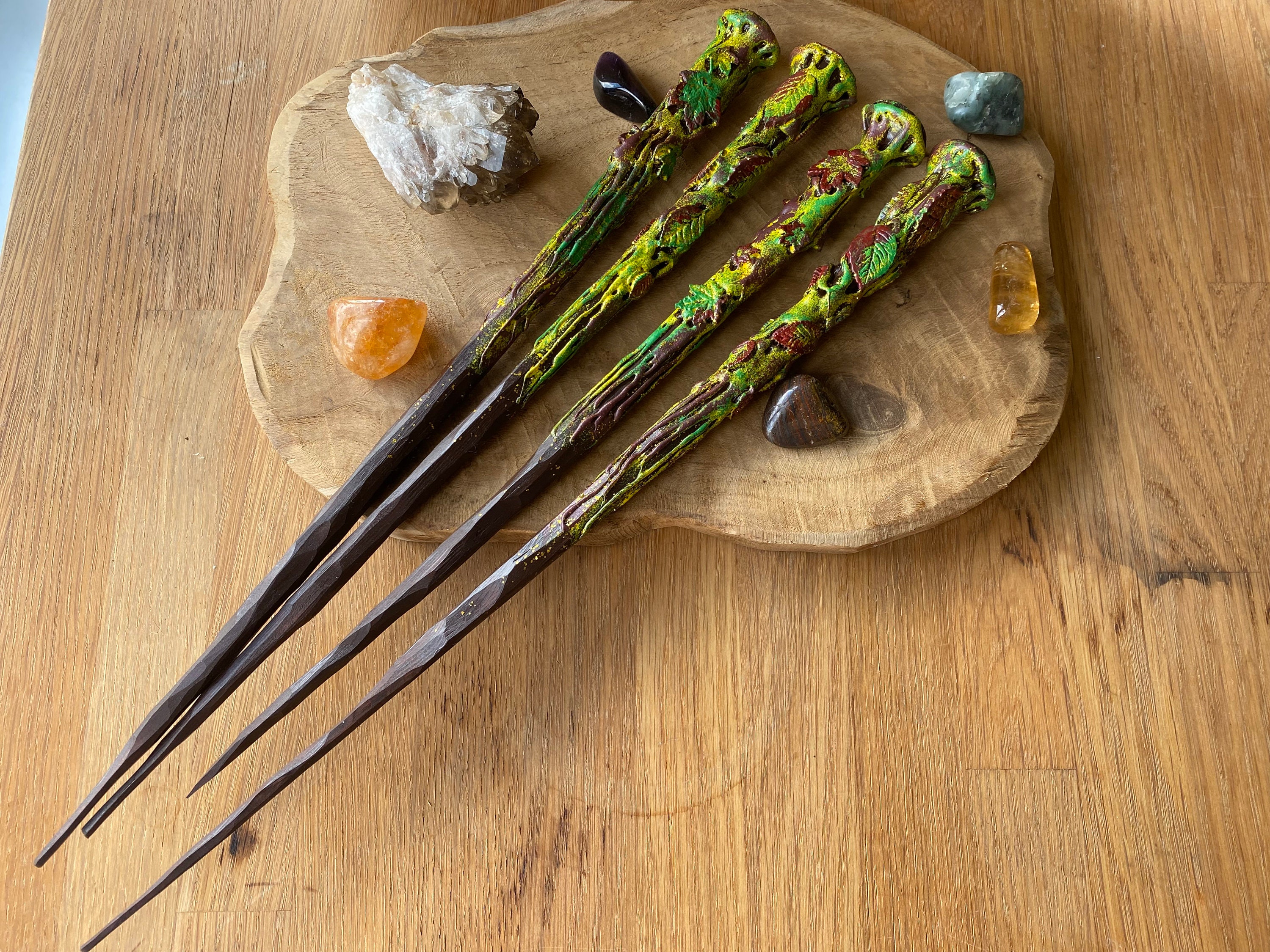 Fall Fallen Leaves 4 Wand Wand 37.5cm Wizard Witch Unique - Etsy UK