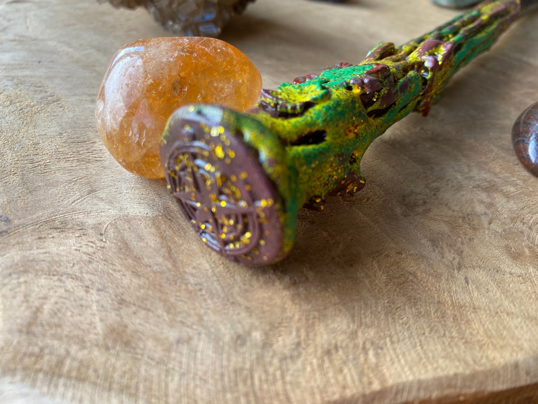 Fall Fallen Leaves (1) Magic Wand Wand 35.5cm Wizard Witch Unique ...