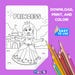 Pretty Princesses Coloring Pages for Kids, Girls Coloring Book ...