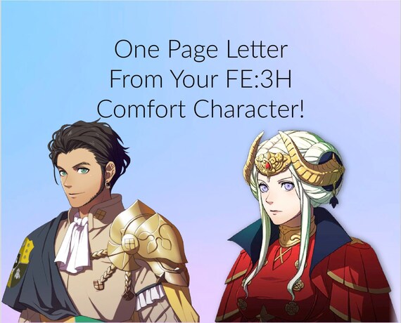 Letter From a Fire Emblem Three Houses Comfort Character - Etsy