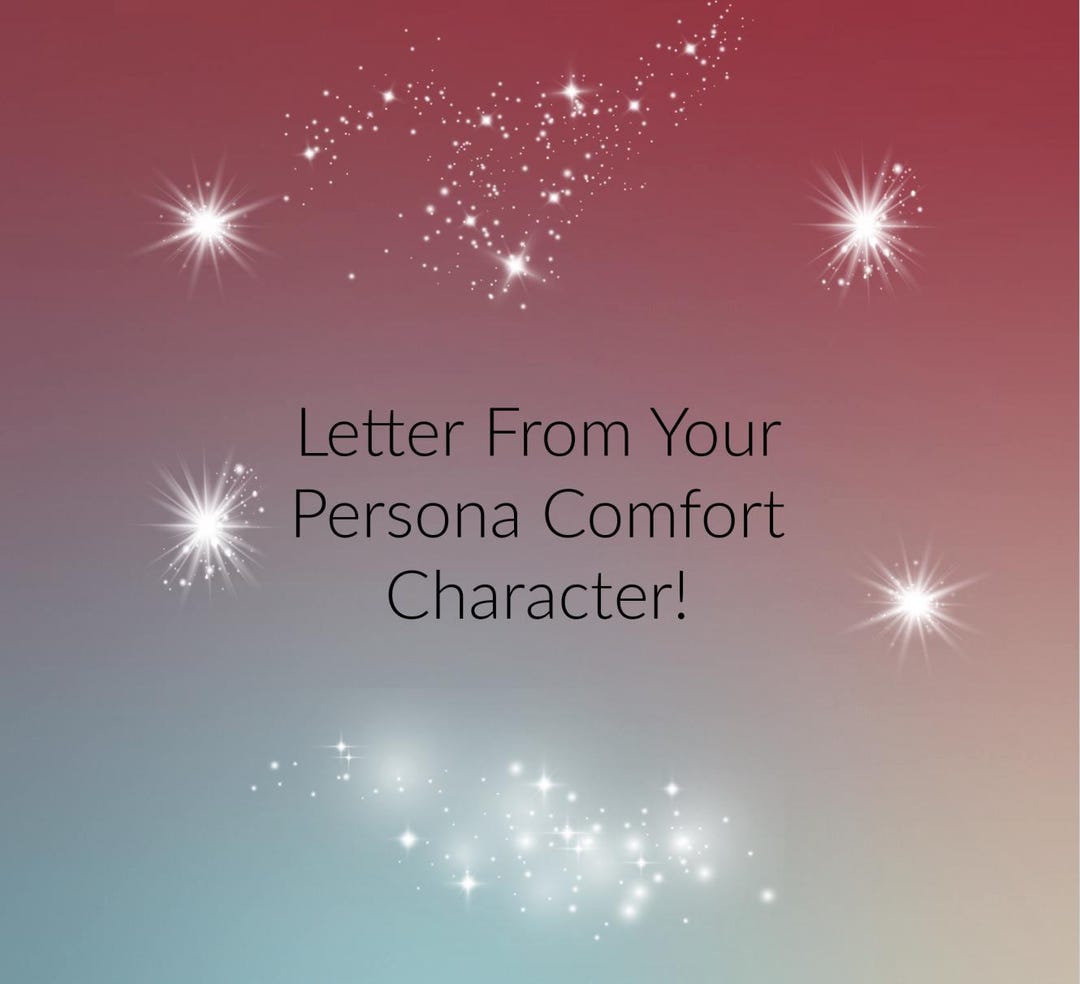 One Page Letter From Your Persona 5 Comfort Character! - Etsy
