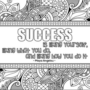 Positive Affirmation & Growth Mindset Colouring Pages X40, Printable ...