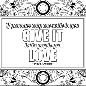 Positive Affirmation & Growth Mindset Colouring Pages X40, Printable ...