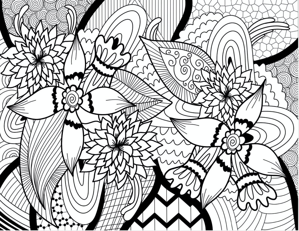 PRINTABLE Soothing Zentangle Colouring Pages (20 Pages) - Etsy