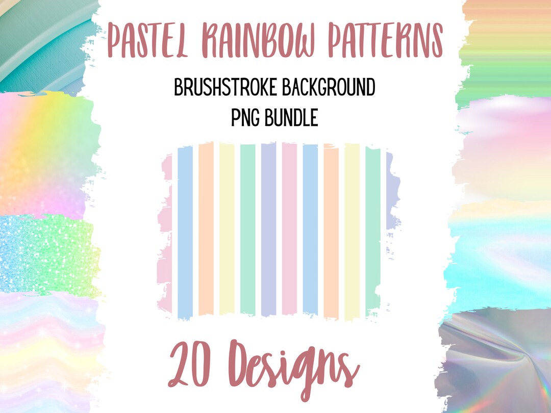 Pastel Rainbow Background PNG Bundle, LGBTQ Sublimation File, Pastel ...