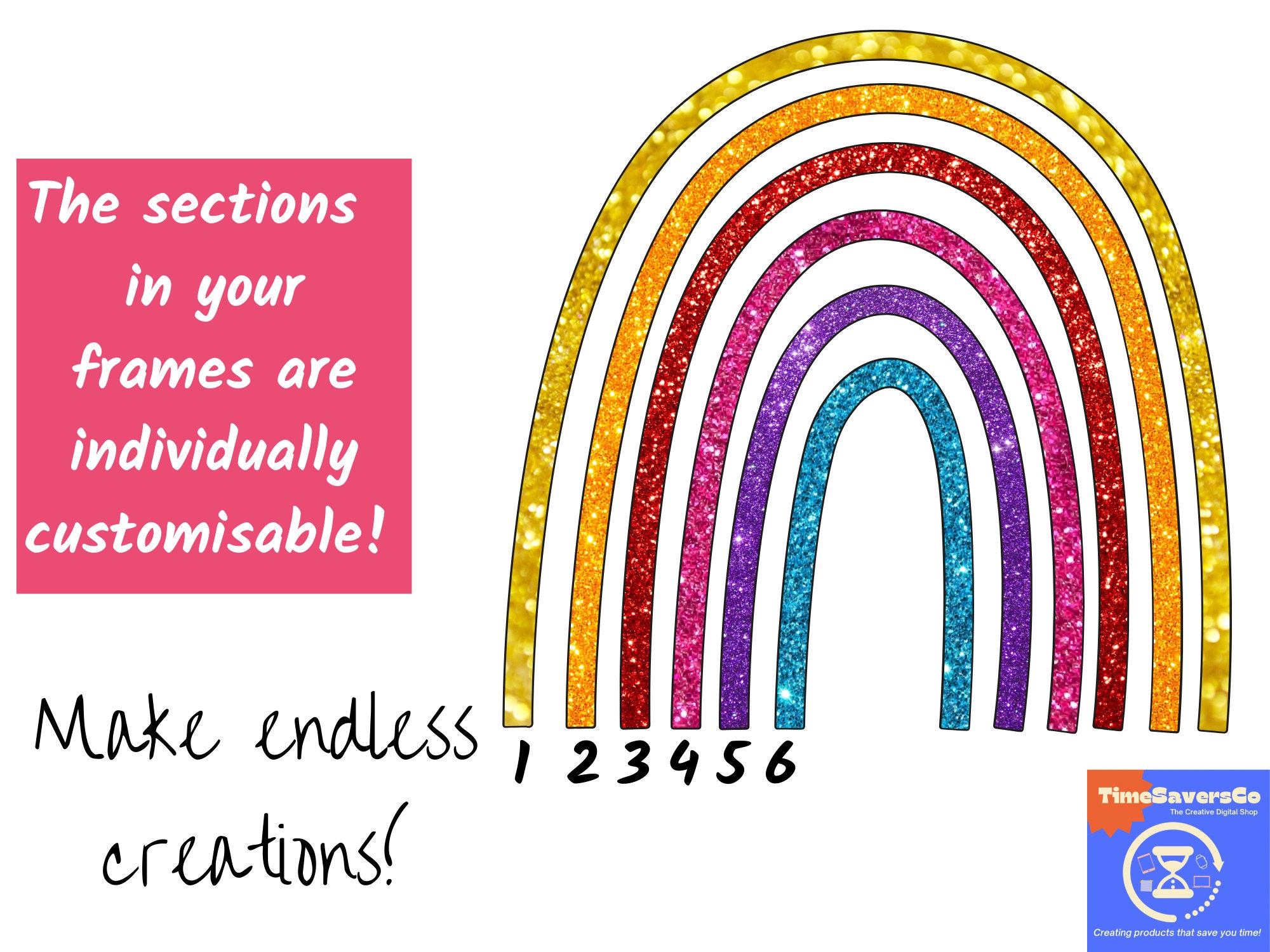 Drag and Drop Photo Canva Template, Rainbow Custom Clipart, Multiple ...