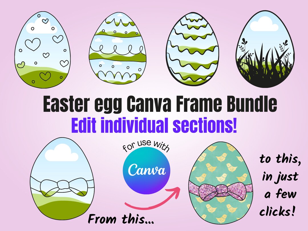 Easter Png Creator, Drag and Drop Easter Egg Canva Template, Easter ...