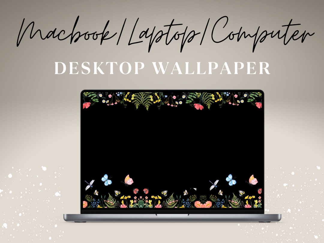 Butterfly Desktop Wallpaper Black, Butterfly Laptop Wallpaper, Spring ...