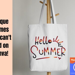Summer PNG Canva Frame, Fully Editable Hello Summer PNG Creator, Summer ...