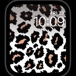 Animal Print Watch Wallpaper for Apple Watch, Leopard Print Watch Face ...