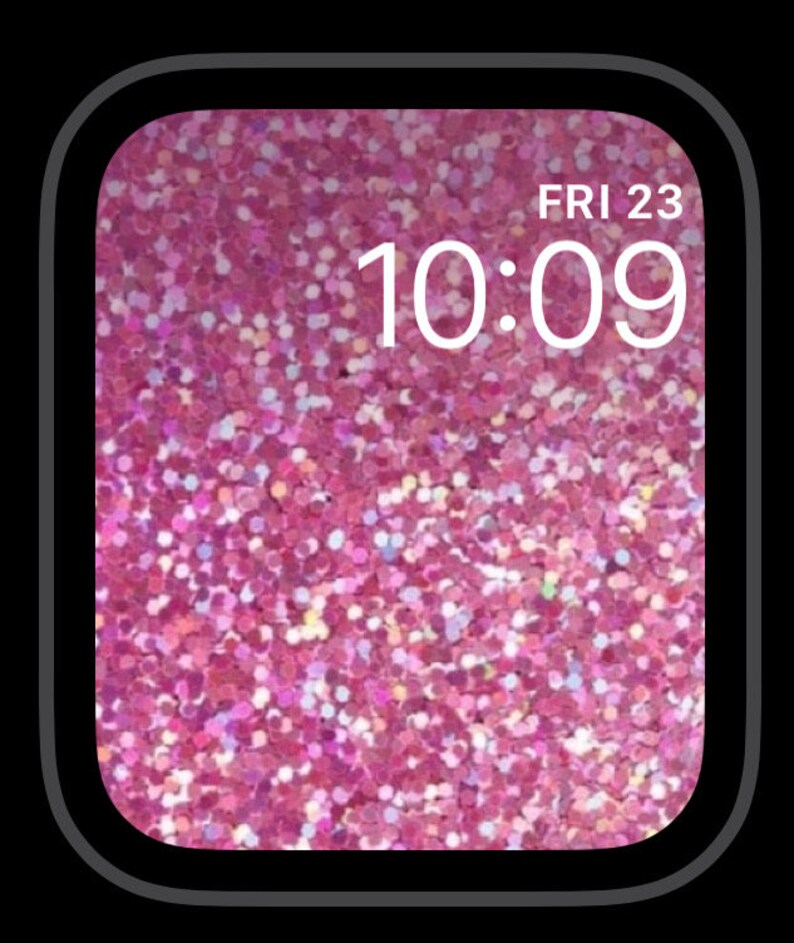 Pink Glitter Apple Watch Wallpaper Glitter Apple Watch Face - Etsy
