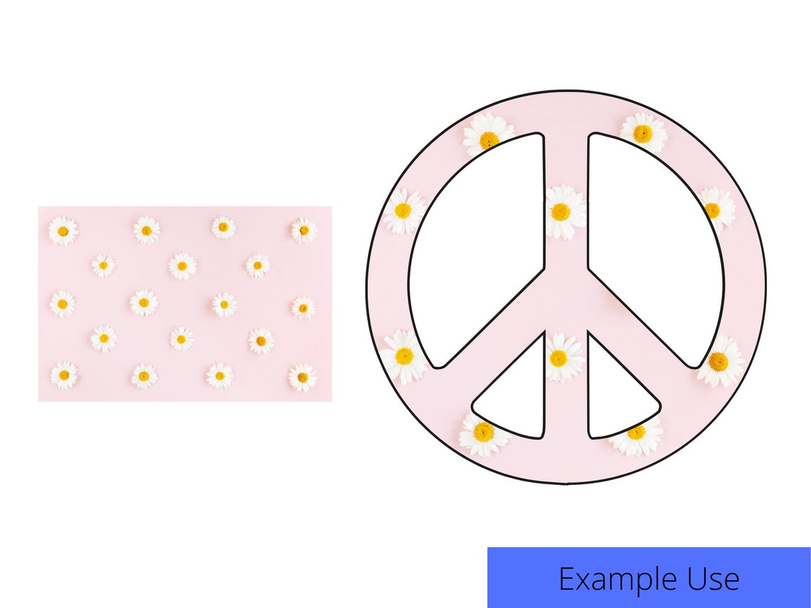 Canva Frame Peace Sign, Canva Template, Create Your Own PNG Files ...