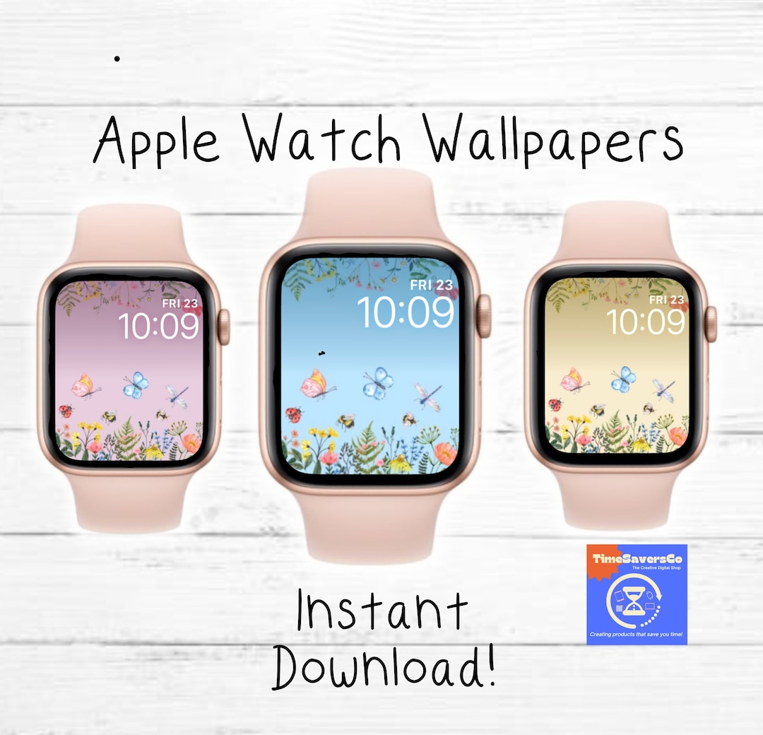Apple Watch Wallpaper, Spring Wallpaper, Apple Watch Face, Set of Three ...