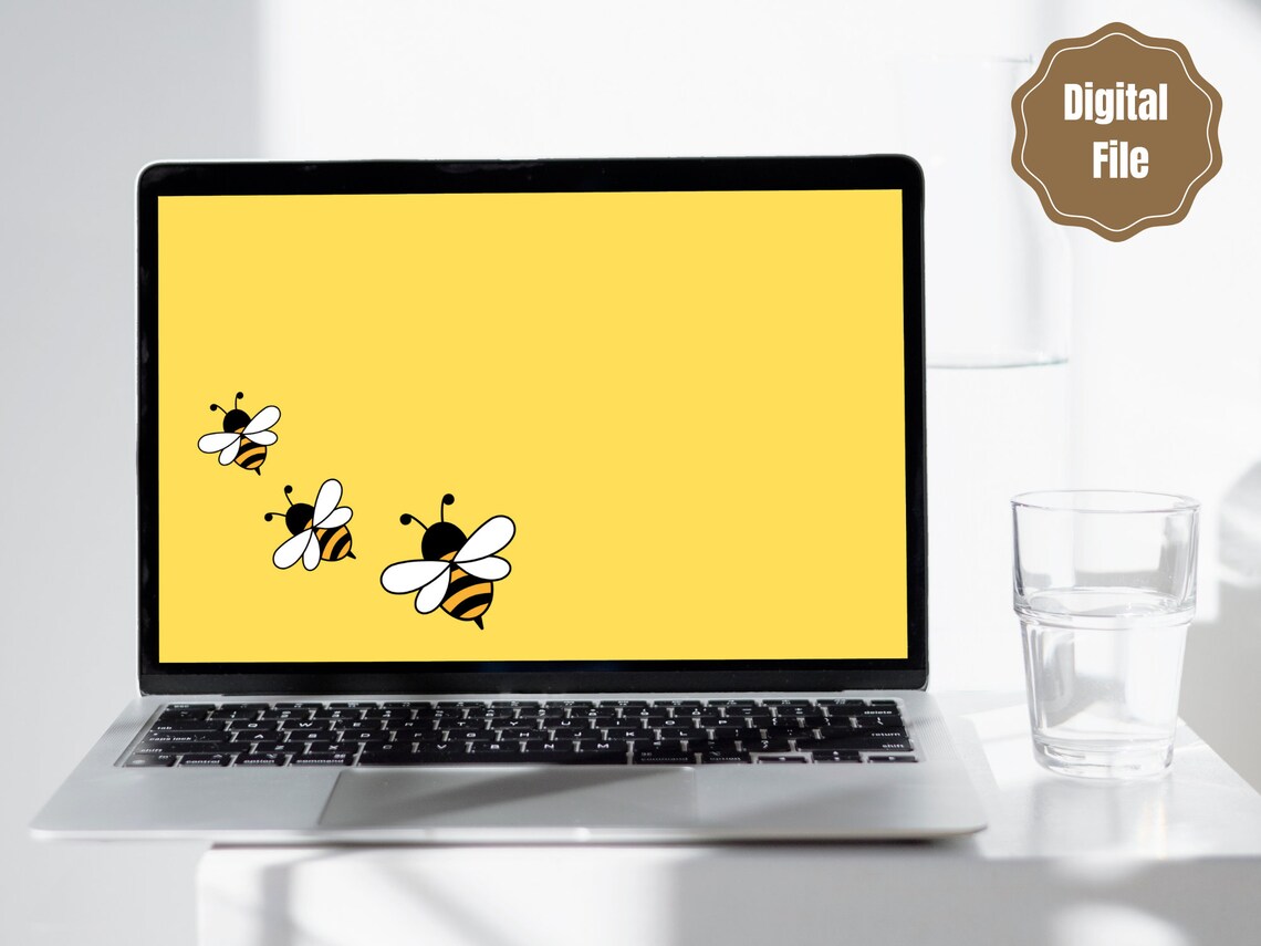 Bumble Bee Desktop Wallpaper for Macbook Laptop Wallpaper | Etsy