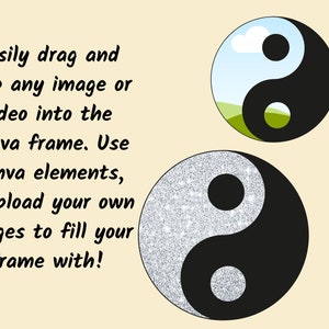 Custom Clipart Yin Yang , Drag and Drop Photo Canva Template, Ying Yang ...