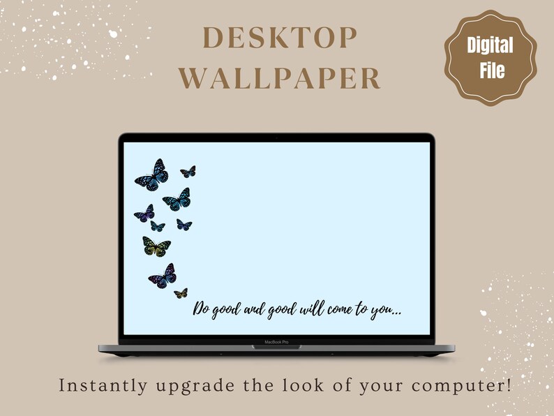Powder Blue Desktop Wallpaper Butterfly Laptop Wallpaper - Etsy